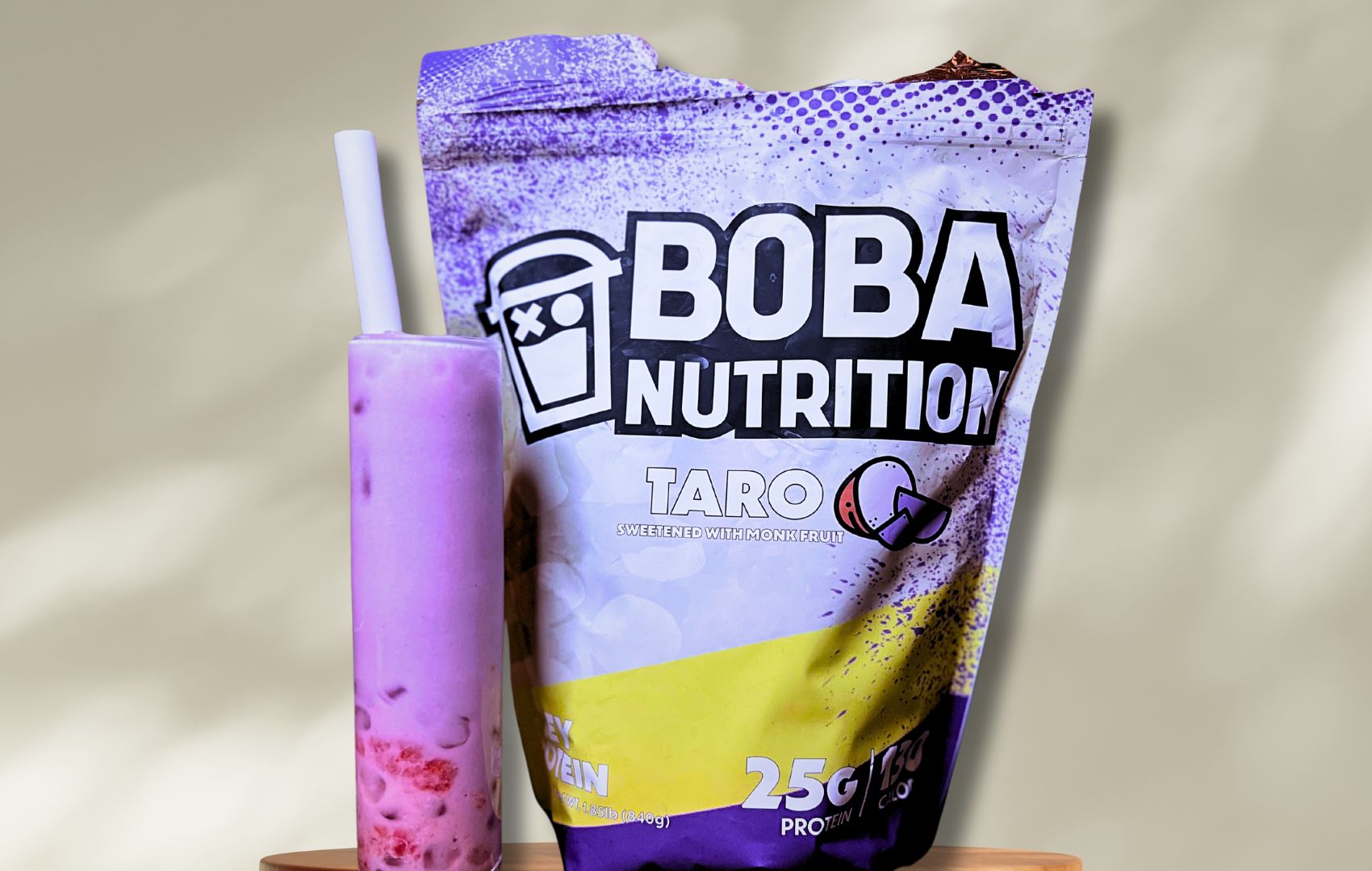 Simple Strawberry Taro Protein Recipe - Boba Nutrition