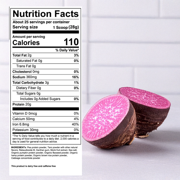 Vegan Taro Milk Tea Protein Powder - Boba Nutrition